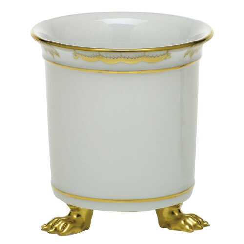 Herend Princess Victoria Grey Mini Cachepot with Feet