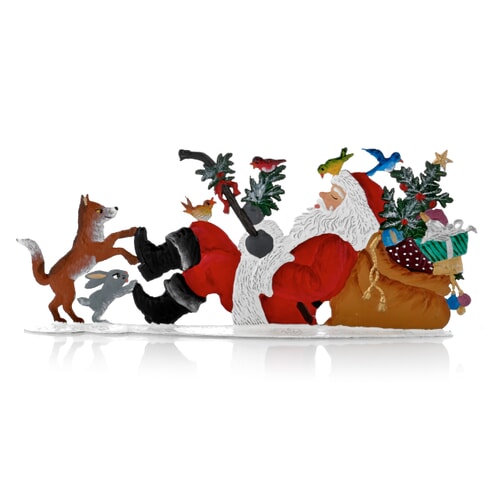Pewter Santa Taking a Break