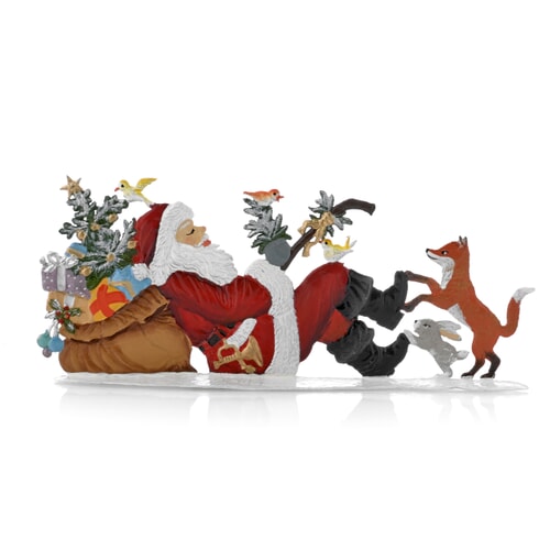 Pewter Santa Taking a Break