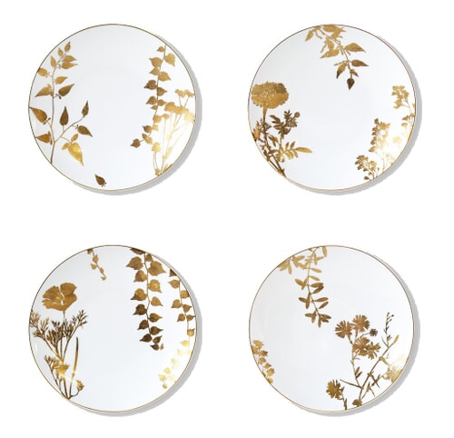 Vegetal Or Assorted Salad Plates, Set of 4