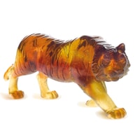 Daum Crystal Amber Tiger