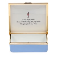 Halcyon Days Personalized Name Blue Enamel Boxes