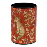 Medieval Rabbit & Fox Tapestry Wastebasket