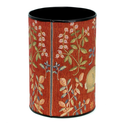 Medieval Rabbit & Fox Tapestry Wastebasket
