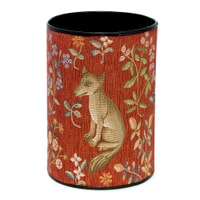Medieval Rabbit & Fox Tapestry Wastebasket