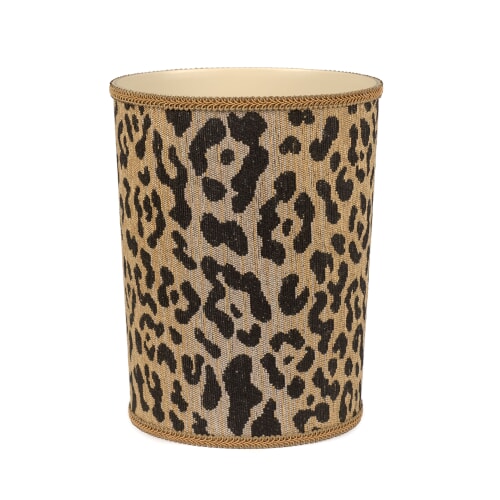 Gold Cheetah Wastebasket