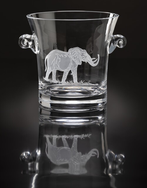 Julie Wear Safari Ice Bucket, Elephant Side Trunk Up