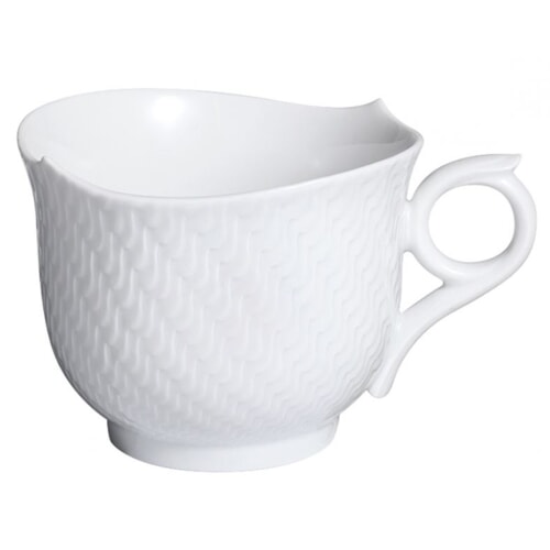 Meissen Waves Relief White Breakfast Cup