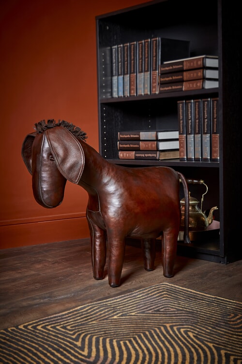 Leather Eeyore Donkey Footstool