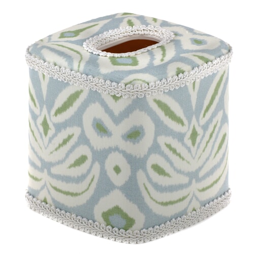 Tiger Eye Light Blue Tissue Box