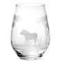 Queen Lace Crystal Stemless Wine Glass, African Wildlife