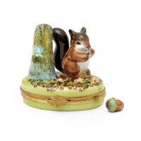 Squirrel with Loose Acorn Limoges Box