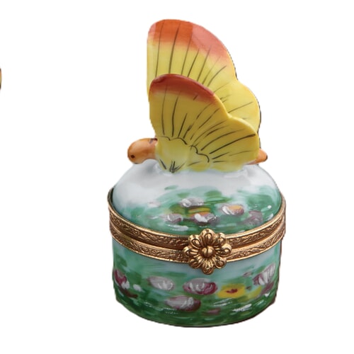 Yellow Butterfly Limoges Box