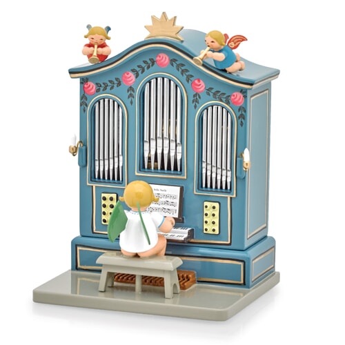 Angel Playing Organ Music Box